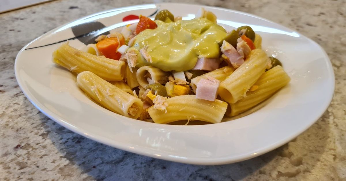 Ensalada De Pasta Con Mayonesa De Aguacate Receta de Ptega- Cookpad