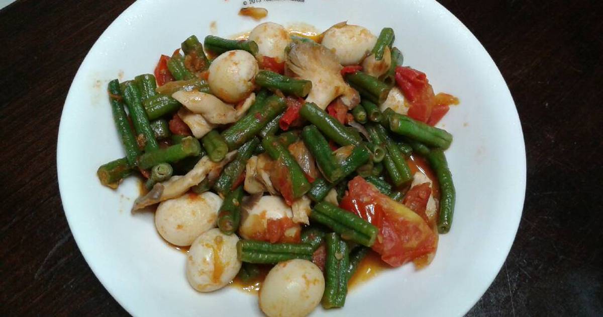 Resep Tumis kacang panjang & jamur oleh 💝Angelic💝 - Cookpad
