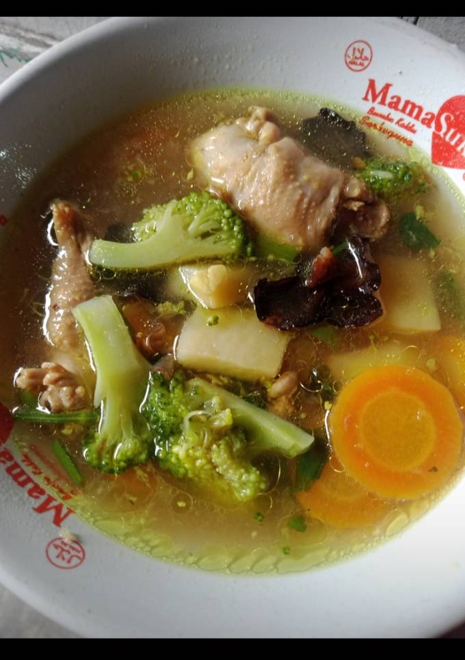 Resep 17.sop leher ayam+sayuran oleh Haura kitchen's - Cookpad