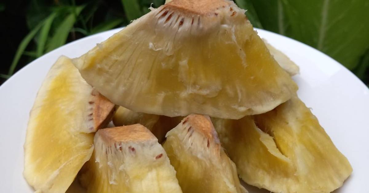 Resep Sukun Kukus (dari buah sukun masak) oleh 🌱Bunda Zaza - Cookpad