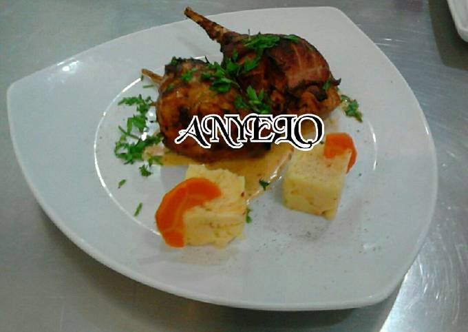 Conejo a las finas hierbas Receta de Anyelo Fernandez- Cookpad
