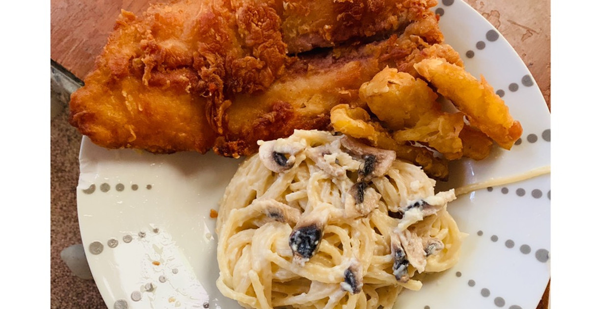 Resep Fish Chip Creamy Pasta Ala Fish N Co oleh Ditha Ratu - Cookpad
