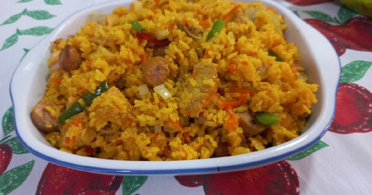 Arroz apastelado con cerdo, pollo y chorizo Receta de Maria Luisa ...