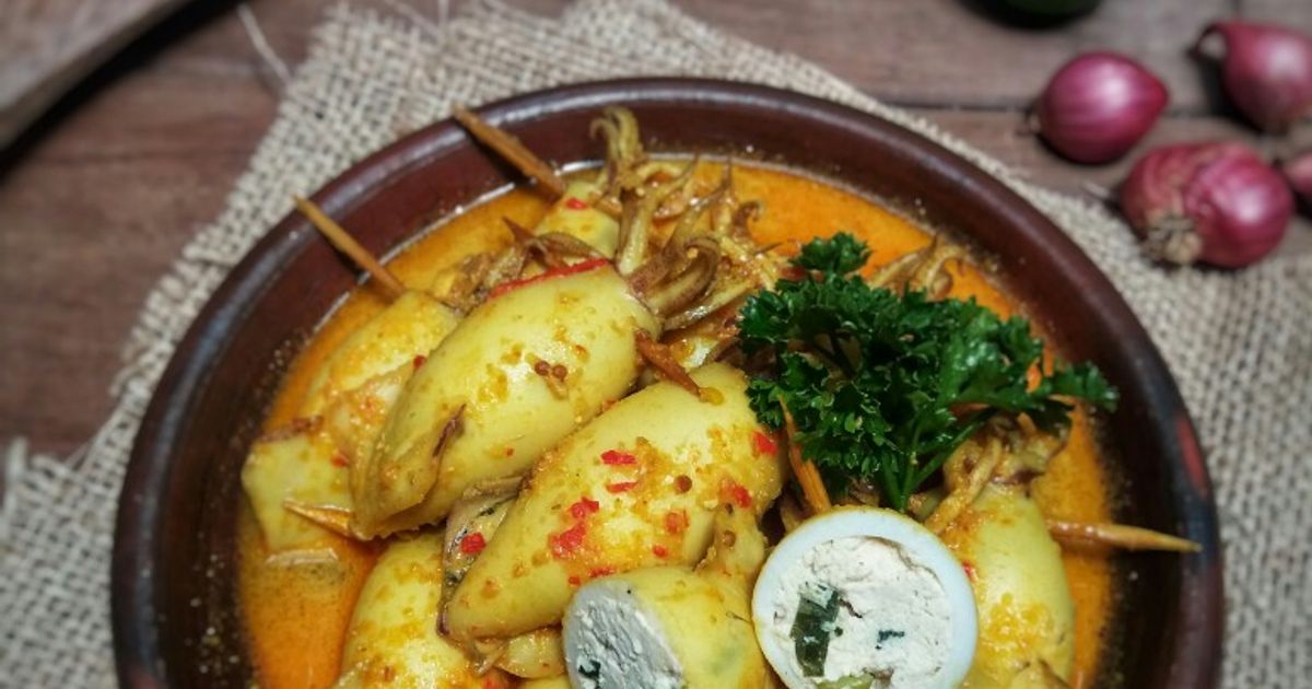 Resep Gulai Cumi Isi Tahu Telur oleh Dapur Sukma - Cookpad