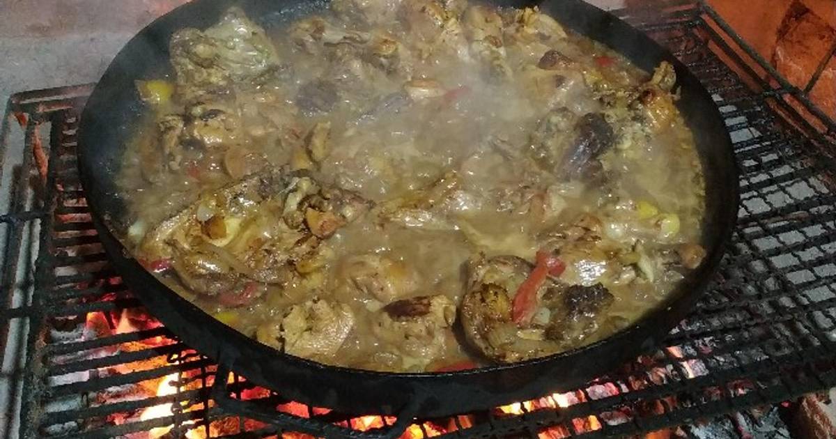 Pollo al disco Receta de Mauro Passeggi- Cookpad