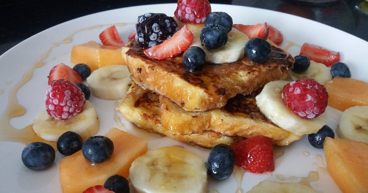 French toast "tostadas francesas o torrejas" para el desayuno o postre frutal Receta de Melileli ...