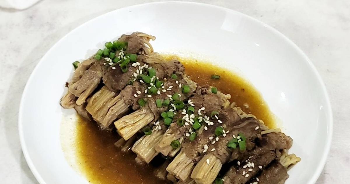 Resep Enoki Beef Roll oleh ricke - Cookpad