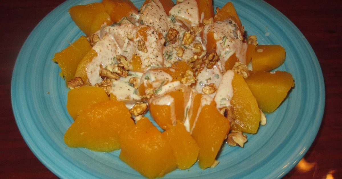 Calabaza Con Salsa De Nata Al Vino Blanco Y Menta Receta de "cocinar ...