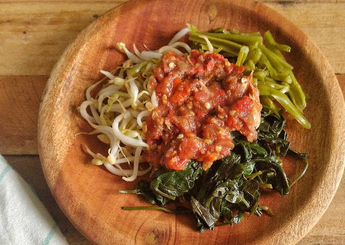 Resep Plecing Kangkung Toge