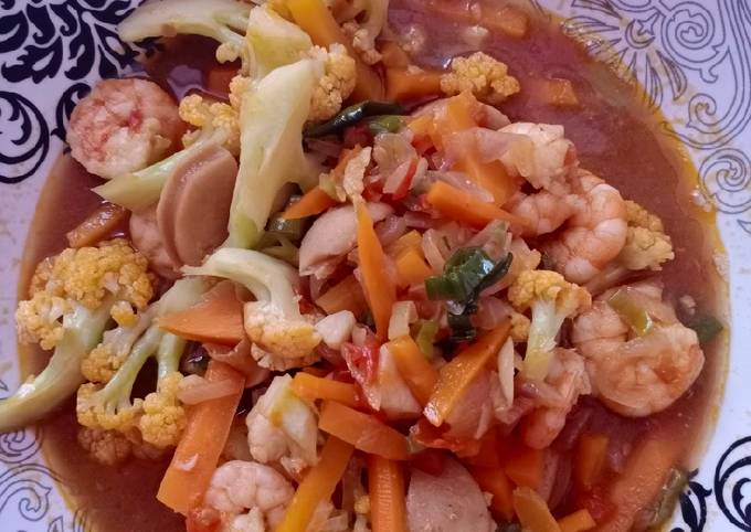 Resep Udang saos padang oleh siti sarifah - Cookpad
