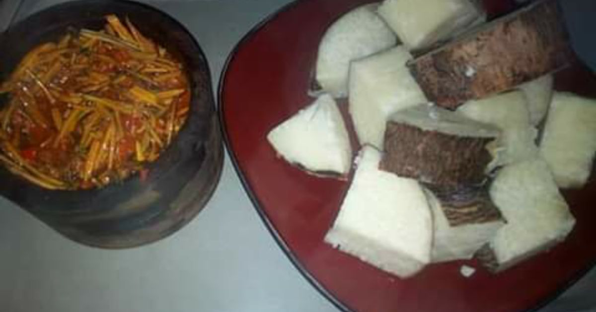 Boiled Yam With Ugba Sauce Recipe by Peace - Cookpad
