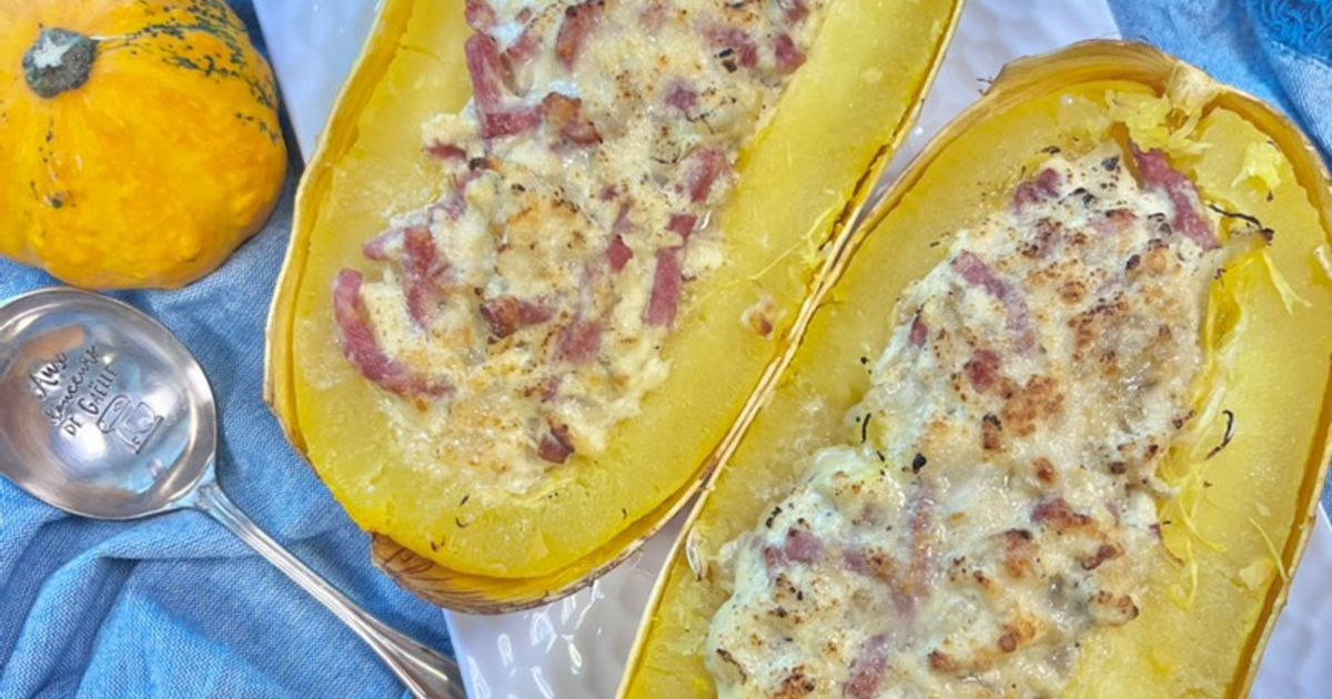 Courge Spaghetti à La Carbonara de Aux douceurs de Gaelle - Cookpad