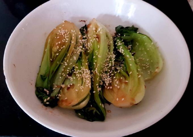My Sesame Pak Choi Ginger + Smoked Garlic. 😍 Recipe by Maureen 😀 - Cookpad