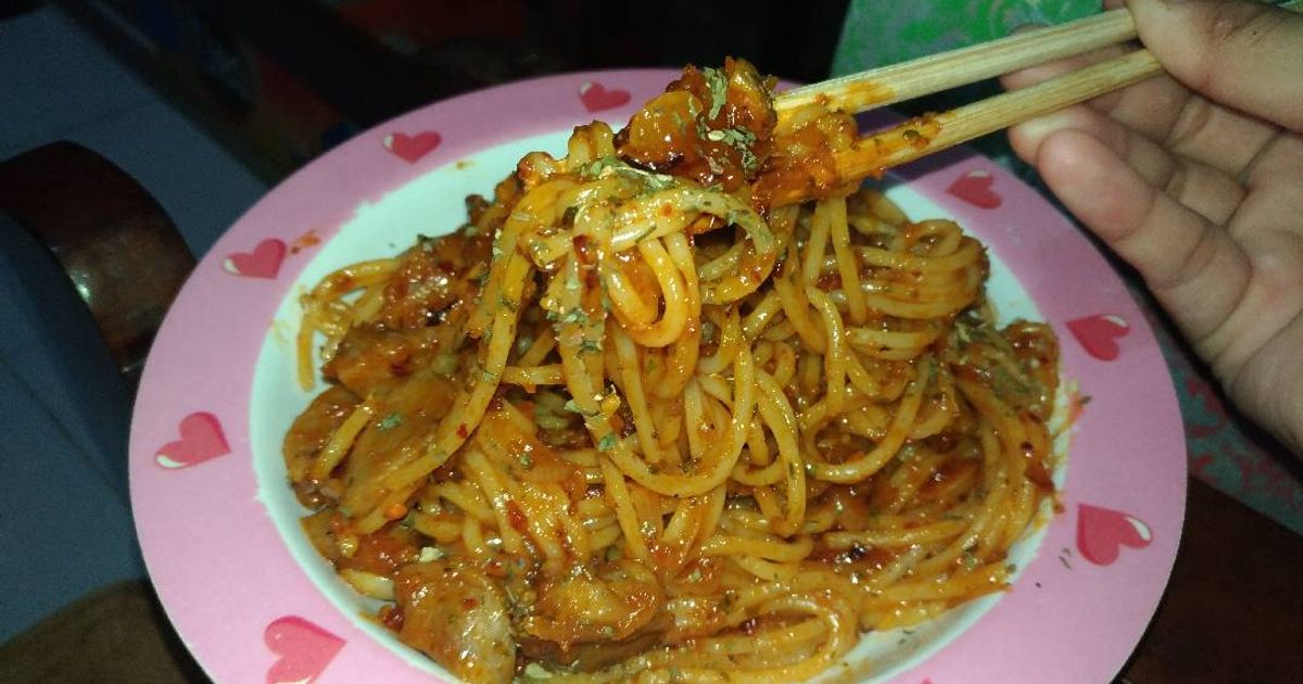 Resep Spaghetti Spicy Baso (28) oleh Karya Andini - Cookpad