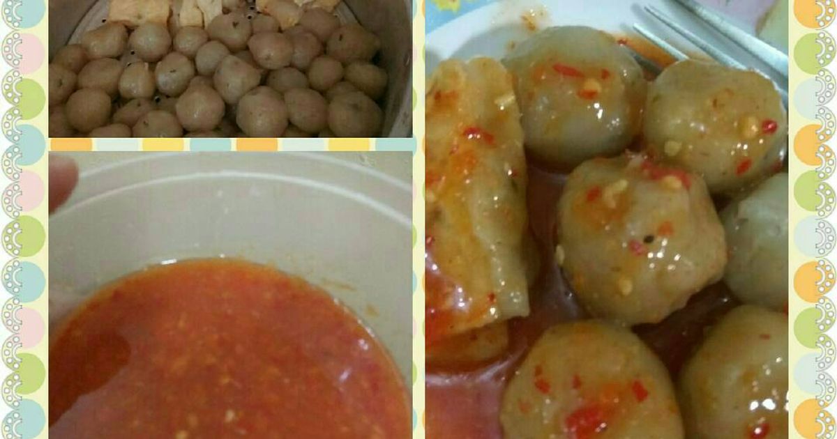 Resep Cilok Tetalan Daging Sapi + Saos Homemade oleh Anis_ Jingga - Cookpad