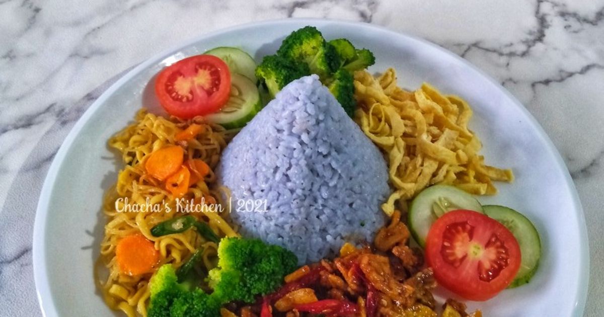 Resep Nasi Uduk Bunga Telang (Magic Com) oleh Tri Puji Lestari (Chacha ...