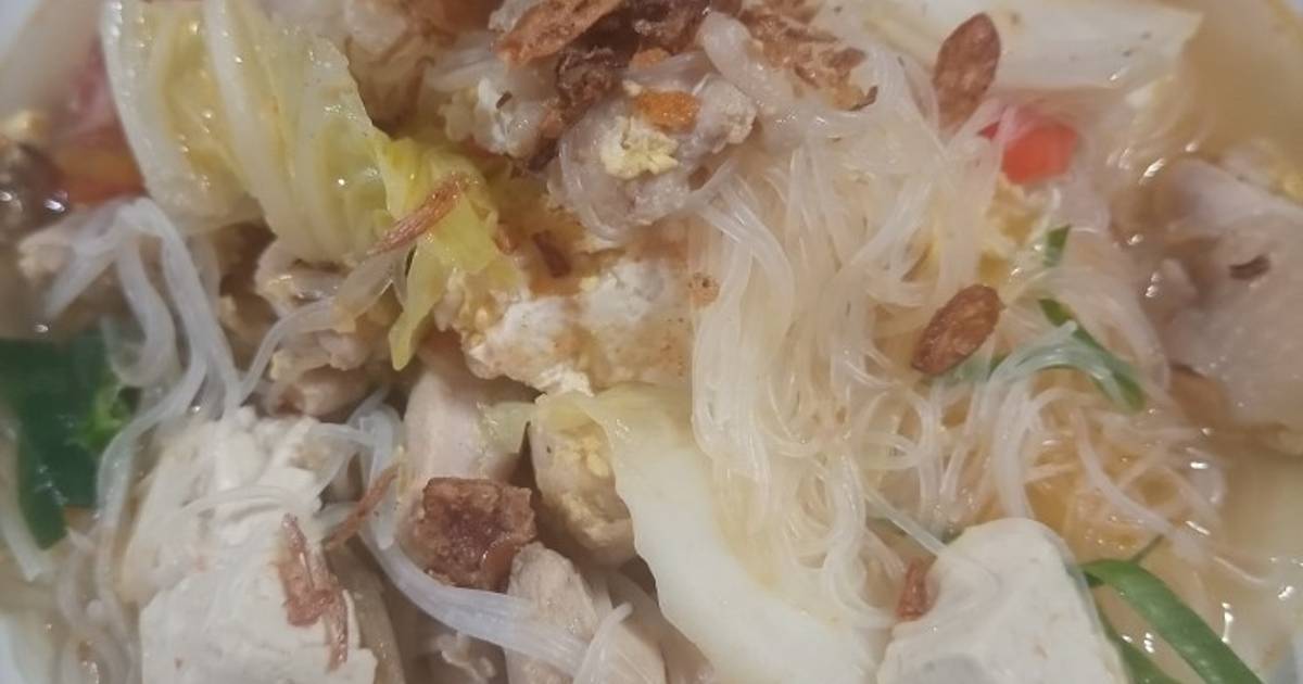 Resep Bihun kuah ayam tahu oleh tommy wiriadi putra - Cookpad
