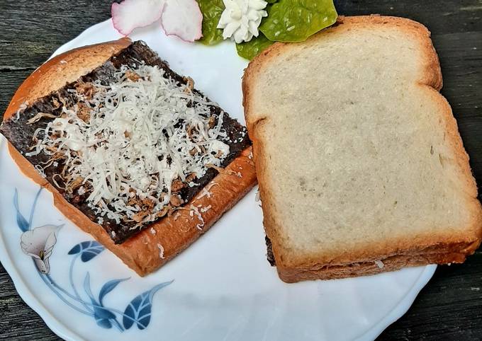 Resep Sandwich Roti Nori Abon (vege) oleh HerlinaCs Lim - Cookpad