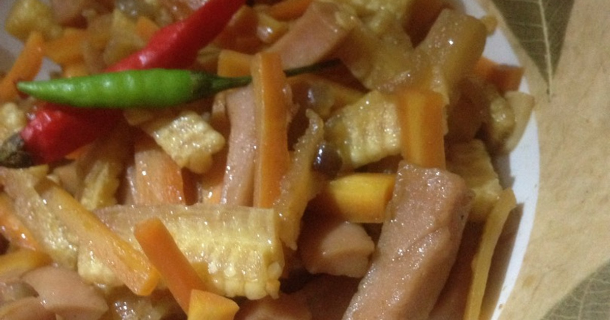 Resep Tumis Pusotel (Putren, Sosis, Wortel) oleh Retno K - Cookpad