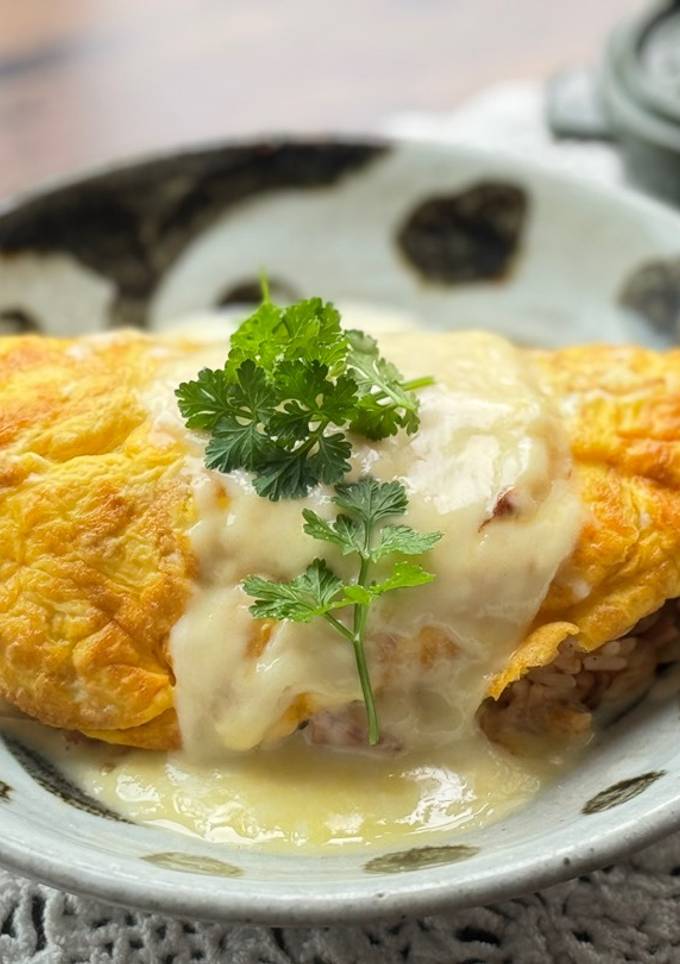 Cheese Omu-Rice Recipe by Aunty Eiko's international cuisine experience ...