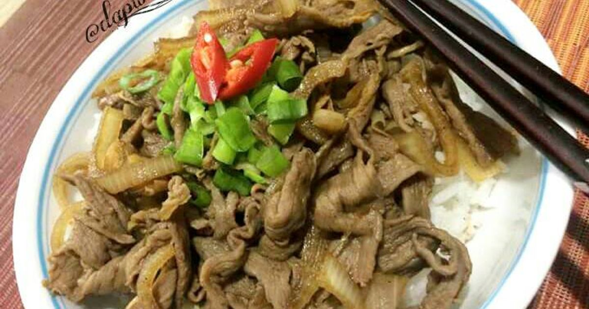 Resep Mangkok Daging Ala Yoshinoya (Gyudon Beef Bowl) oleh Lila Lestari ...