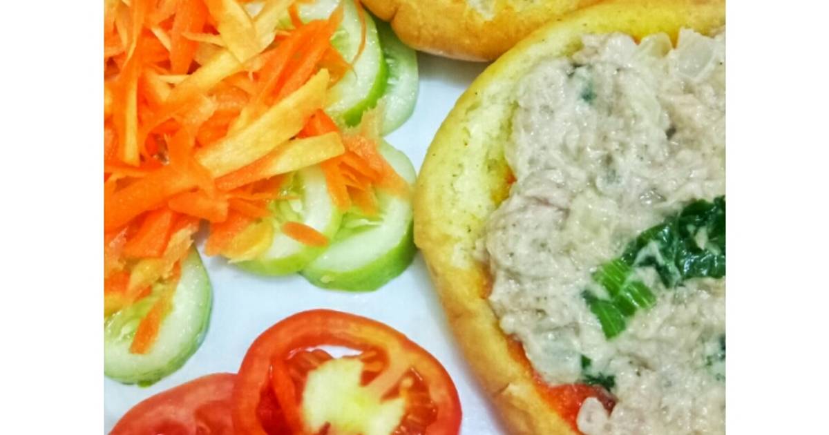 Resep Roti Burger Oles Tuna oleh anis zuhaida - Cookpad