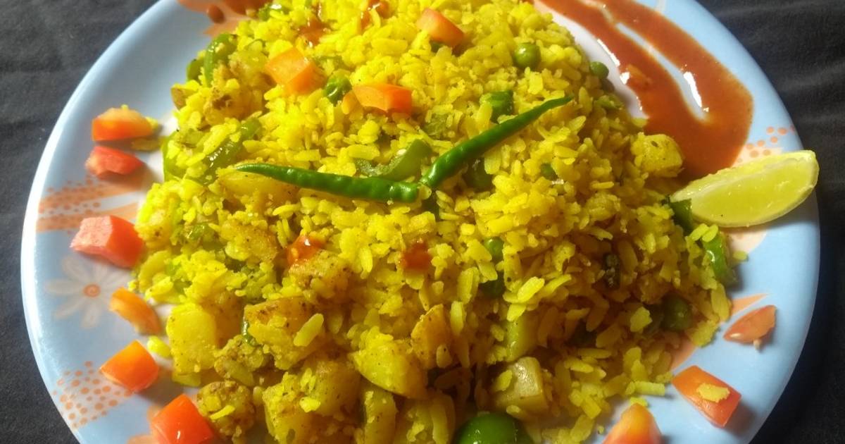Vegetables Poha Recipe by Dinesh Asija - Cookpad