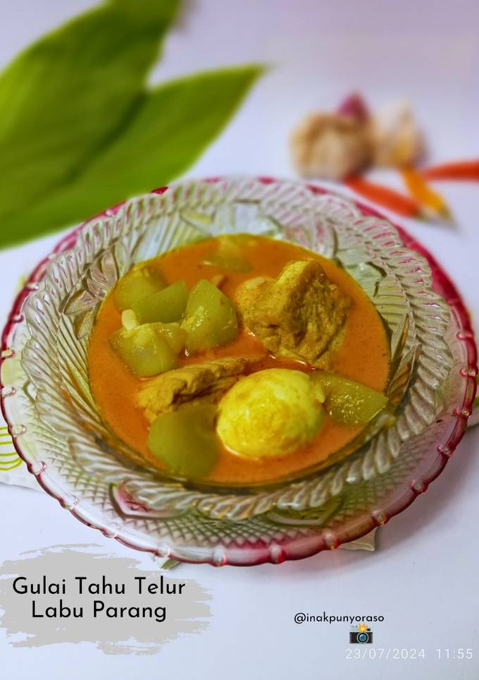 Resep Gulai Tahu Telur Labu Parang oleh Oktaviani (Bund@ Keyl@) - Cookpad
