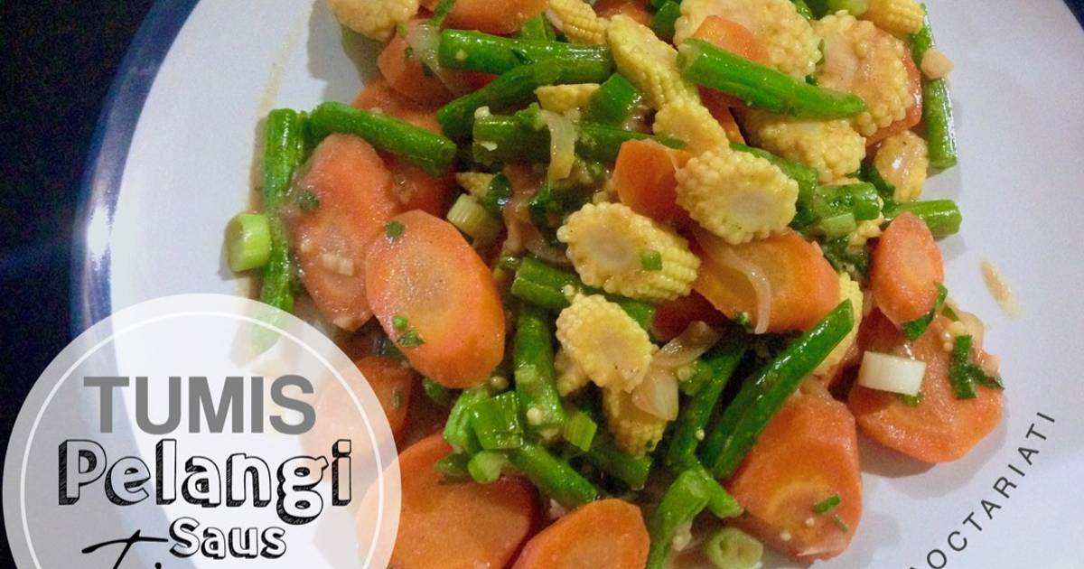 Resep Tumis Pelangi Saus Tiram (Wortel, Buncis, Baby Corn) oleh Dewi ...