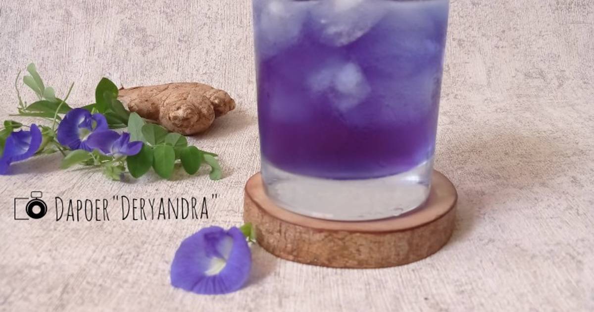 Resep Es Wedang Jahe Bunga Telang oleh Febry Caturia - Cookpad