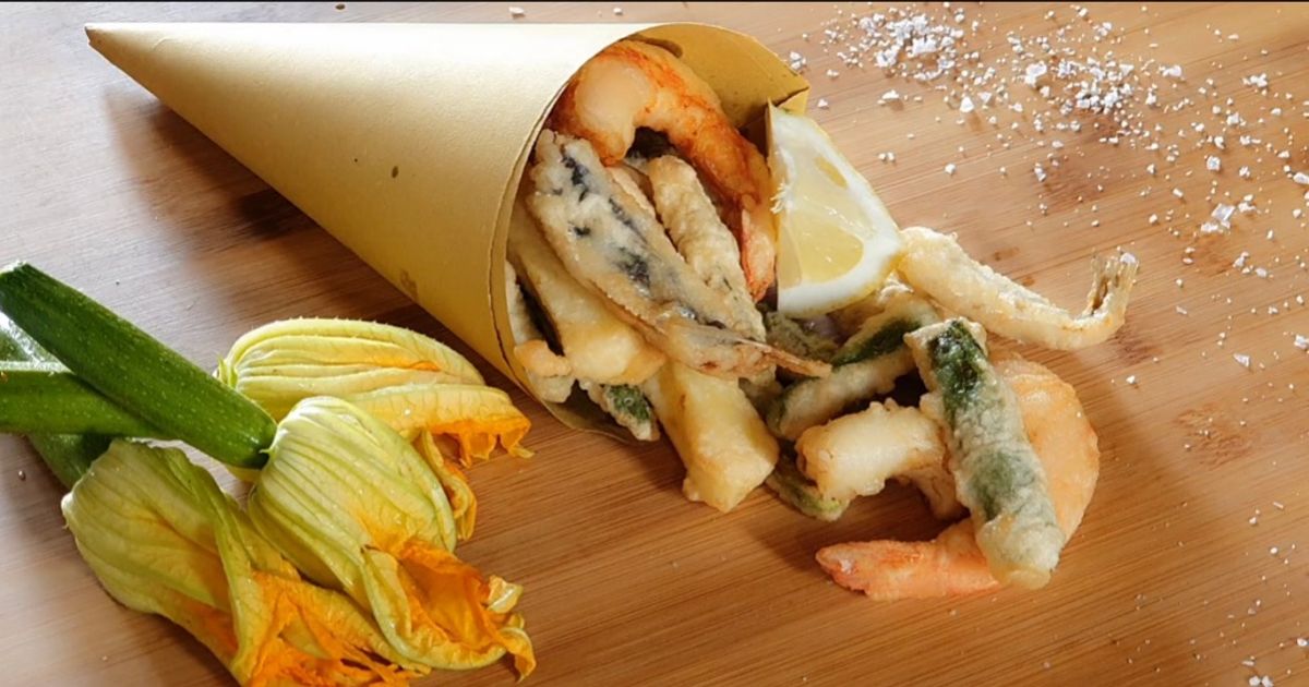 Cuoppo (Neapolitan Fried Seafood And Vegetables) Recipe By Rk