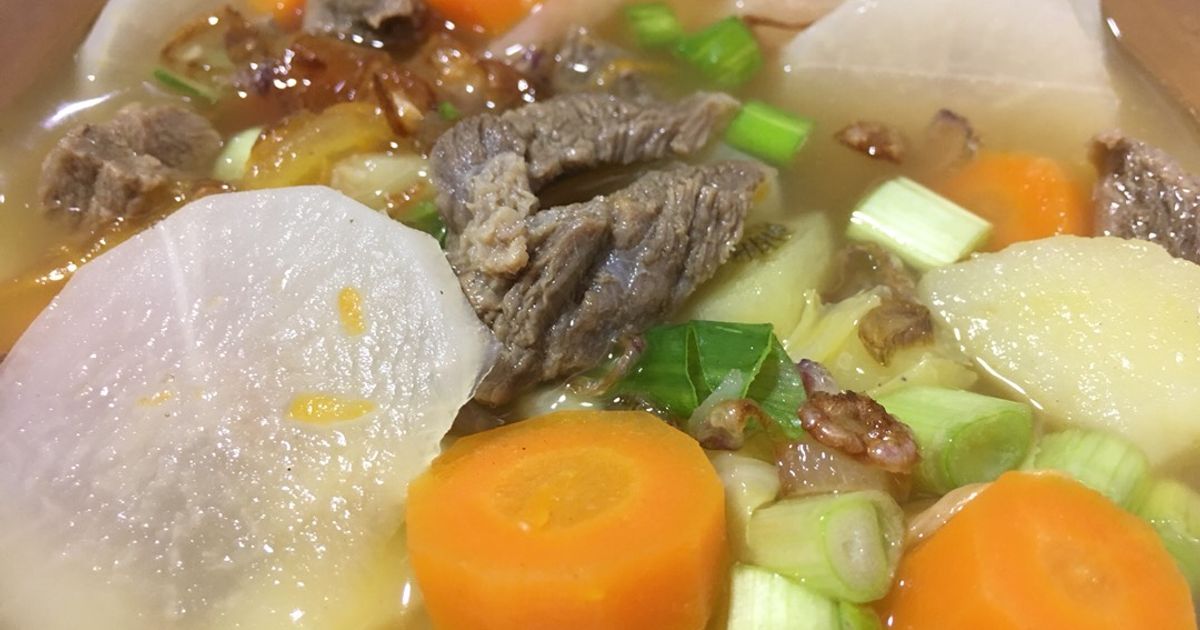 Resep sup lobak putih dan wortel rumahan enak dan mudah - Cookpad