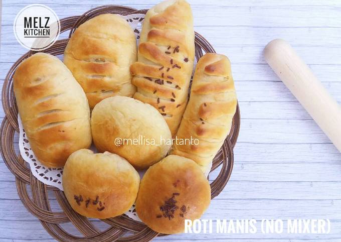 Resep Roti Manis (No Mixer) oleh Melz Kitchen - Cookpad