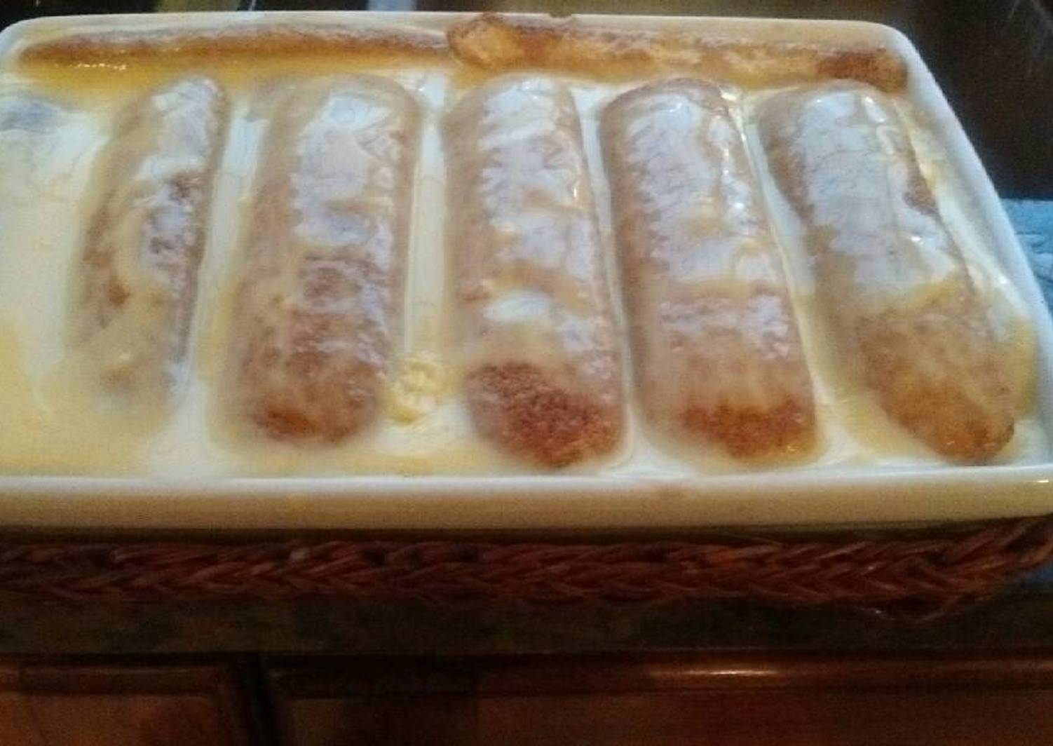 Postre "borracho" (con chocolatada) Receta de Tania Berti- Cookpad