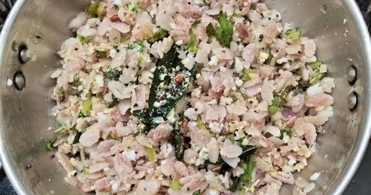 Traditional Red Poha Recipe Recipe by Anushri Pai - Cookpad