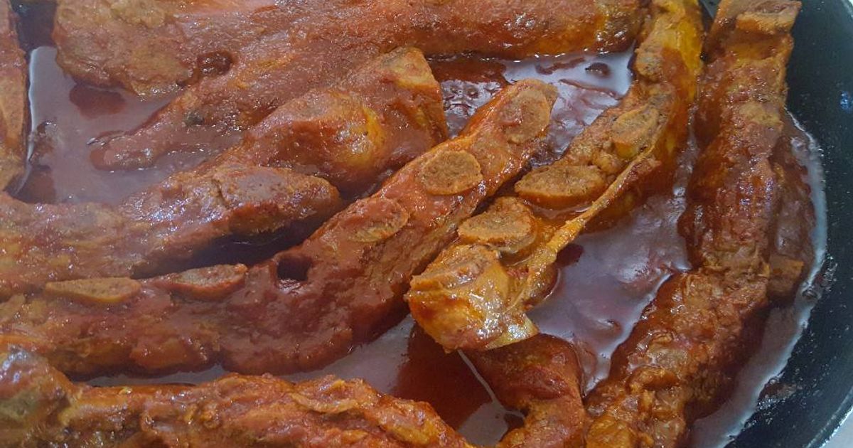 Costillitas De Cerdo En Chile Rojo Receta de Cocina más Con SANDY- Cookpad