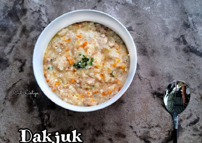 Resep Dakjuk Bubur Daging Sapi ala Korea oleh Cut Listiya - Cookpad