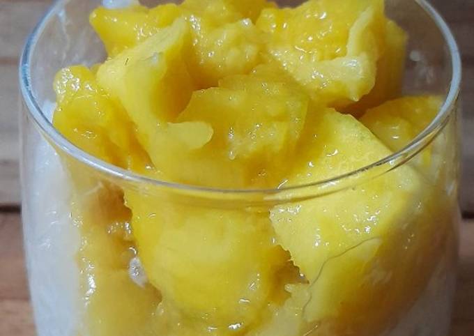 Sagu com Leite de Coco e Manga Receita por Fátima Sousa - Cookpad