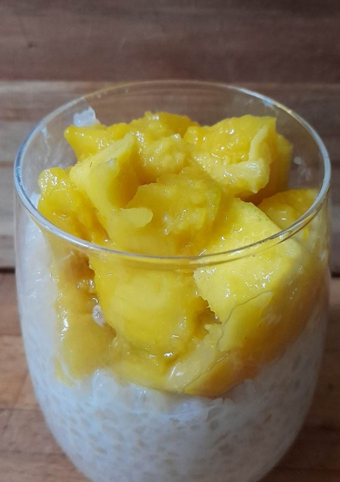 Sagu Com Leite De Coco E Manga Receita por Fátima Sousa - Cookpad