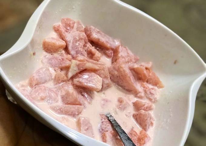 Water melon chunk Recipe by Rushaf_tasty_bites - Cookpad