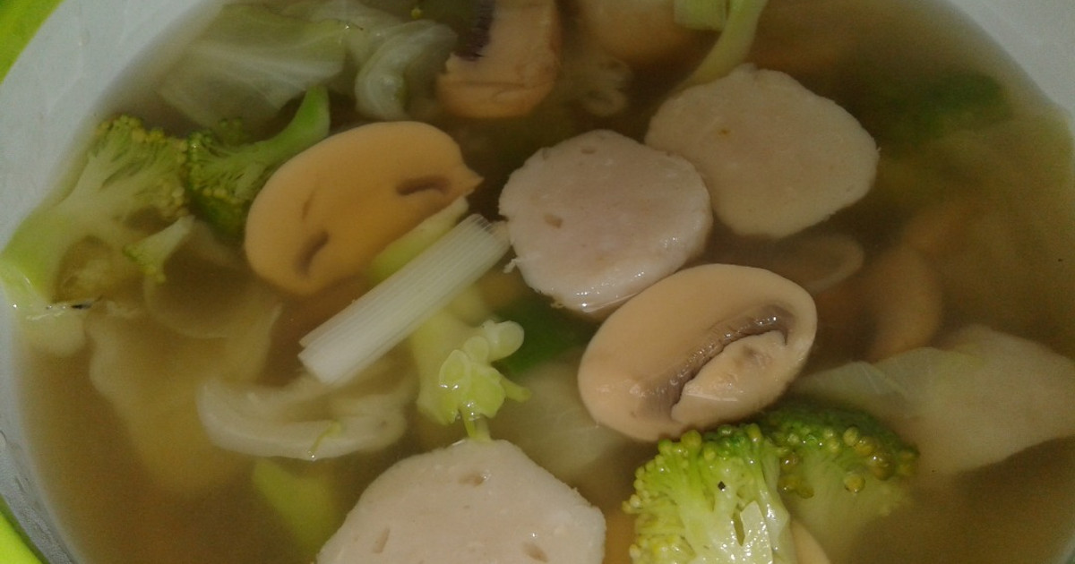 Resep Sop Bakso Jamur oleh Mira Yanita - Cookpad