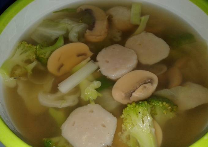 Resep Sop Bakso Jamur oleh Mira Yanita - Cookpad