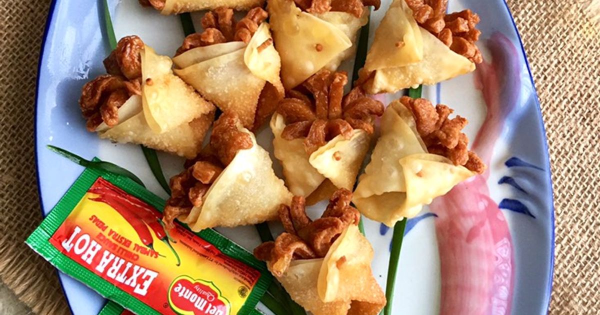 Resep Pangsit Sosis Goreng (Bentuk Bunga) oleh Rim’s Kitchen - Cookpad