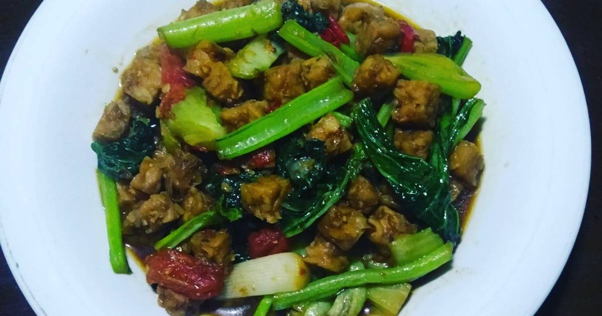 163 resep sawi hijau tumis tempe enak dan sederhana ala rumahan - Cookpad