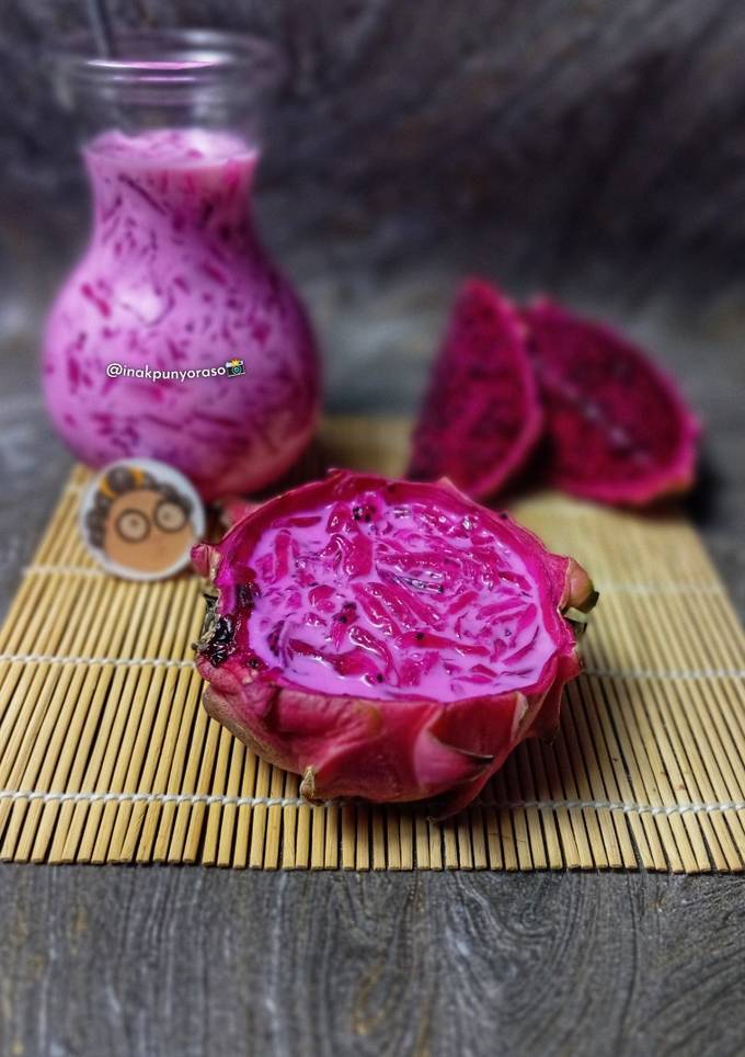 Resep Dragon Fruit Jelly Milk Ice oleh Oktaviani (Bund@ Keyl@) - Cookpad