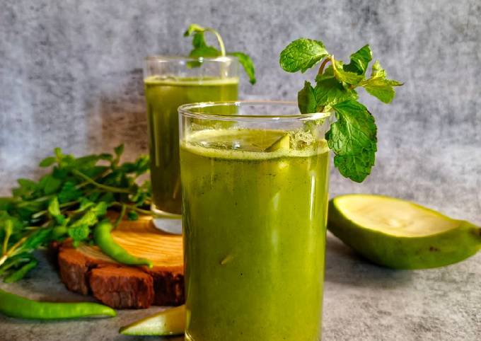 Spicy Mango Mint Sharbat Recipe by spicequeen - Cookpad