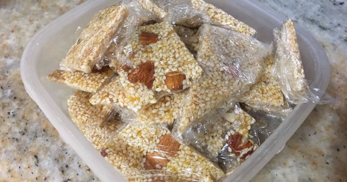 Turrón Crocante De Sésamo Y Almendras C/ Ralladura De Naranja Y Limón ...
