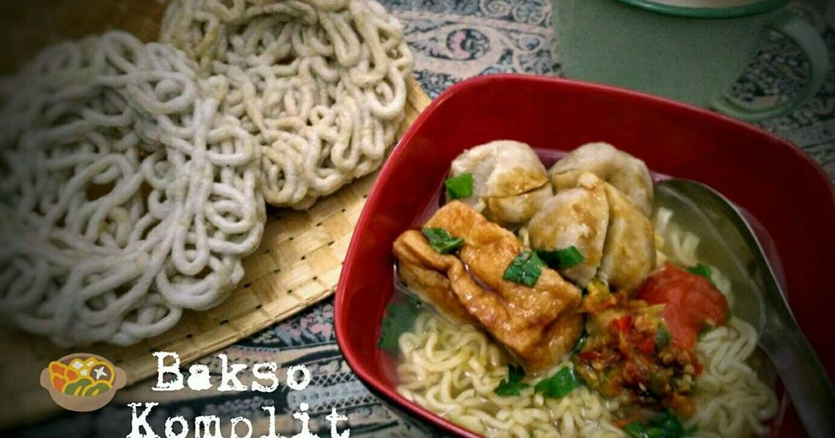 Resep Bakso Komplit (Bakso Ayam) Non Keto oleh Suci Wulandari - Cookpad