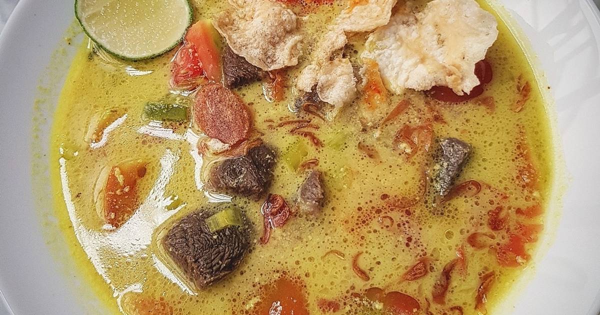Resep Soto daging (susu+ santan) oleh Yerrika Arief - Cookpad