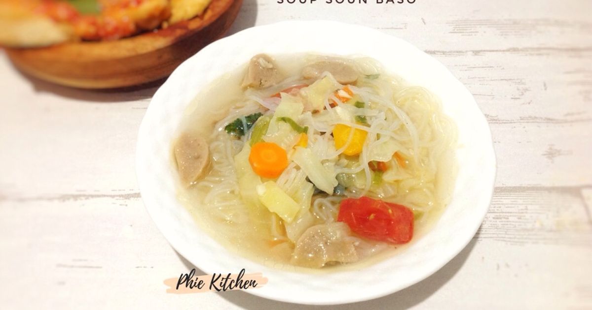 Resep Soup Baso Soun oleh Phie Kitchen - Cookpad